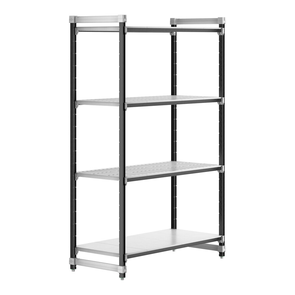Cambro EXU245484VS4480 Camshelving® Elements XTRA 4-Shelf Combo Starter ...