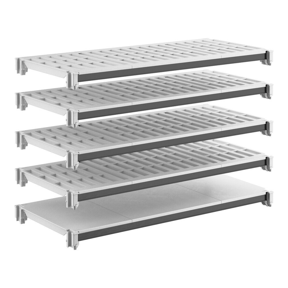 Cambro EXSK1842VS5480 Camshelving® Elements XTRA Combo 5-Shelf Kit - 18 ...