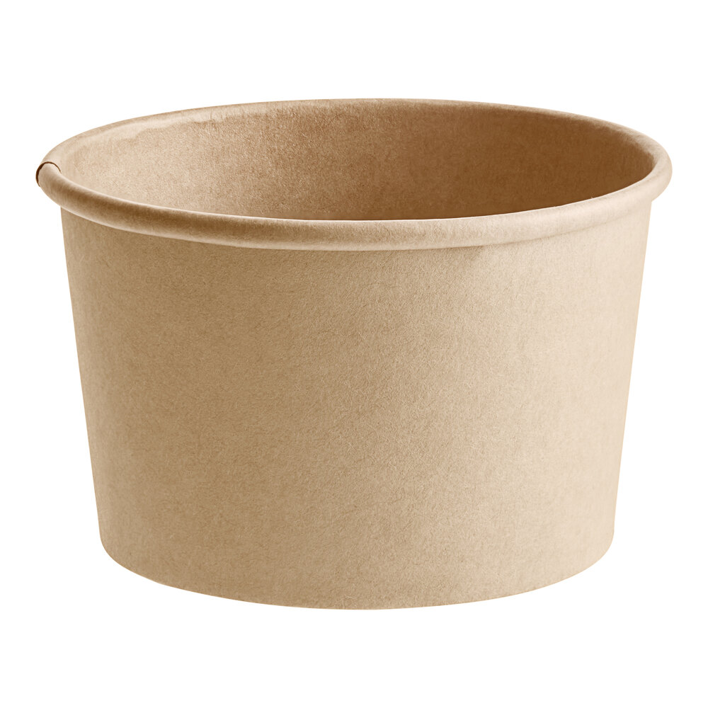 Choice 8 oz. Kraft Poly-Coated Paper Food Cup - 1,000/Case