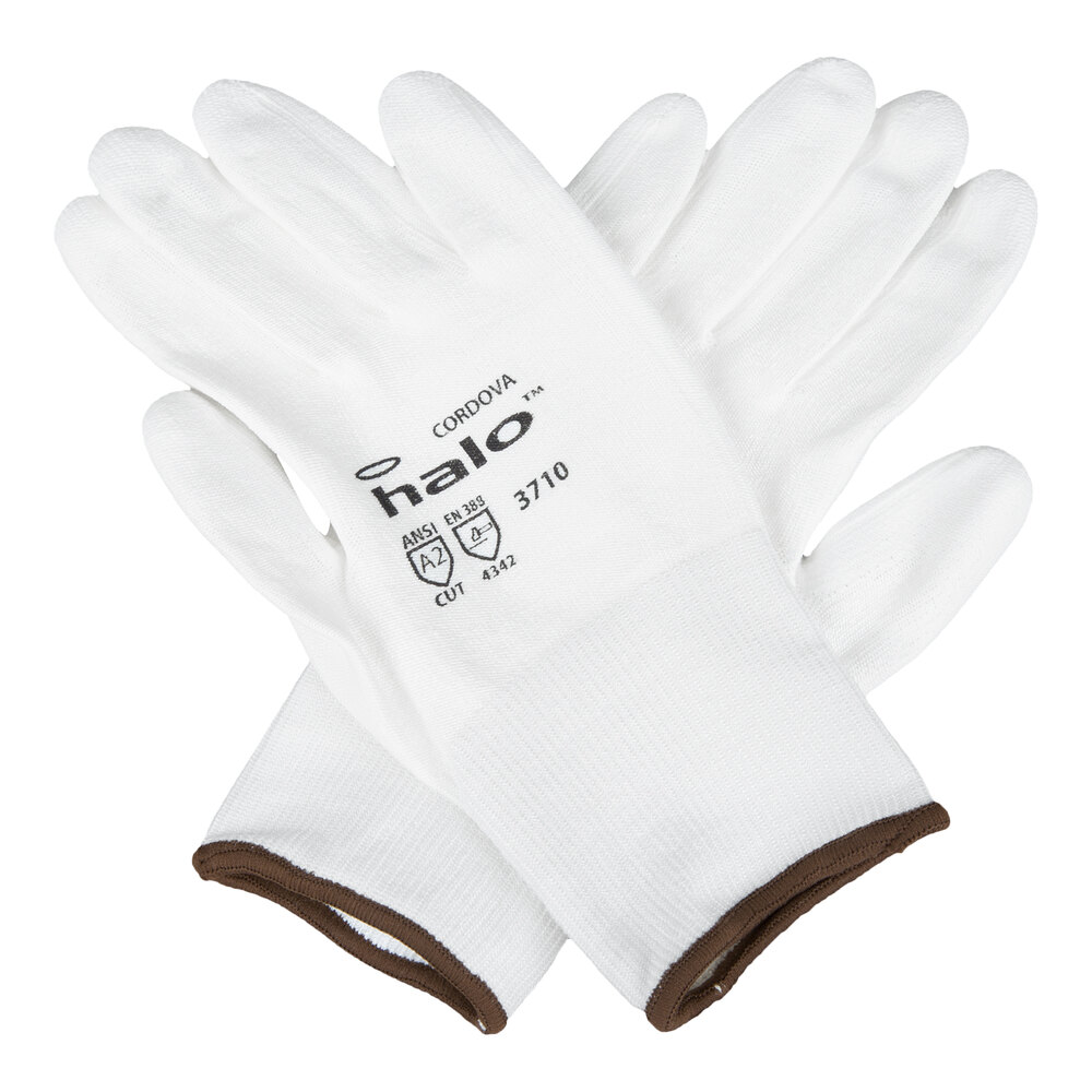 Cordova Halo White HPPE / Synthetic Fiber Gloves with White ...