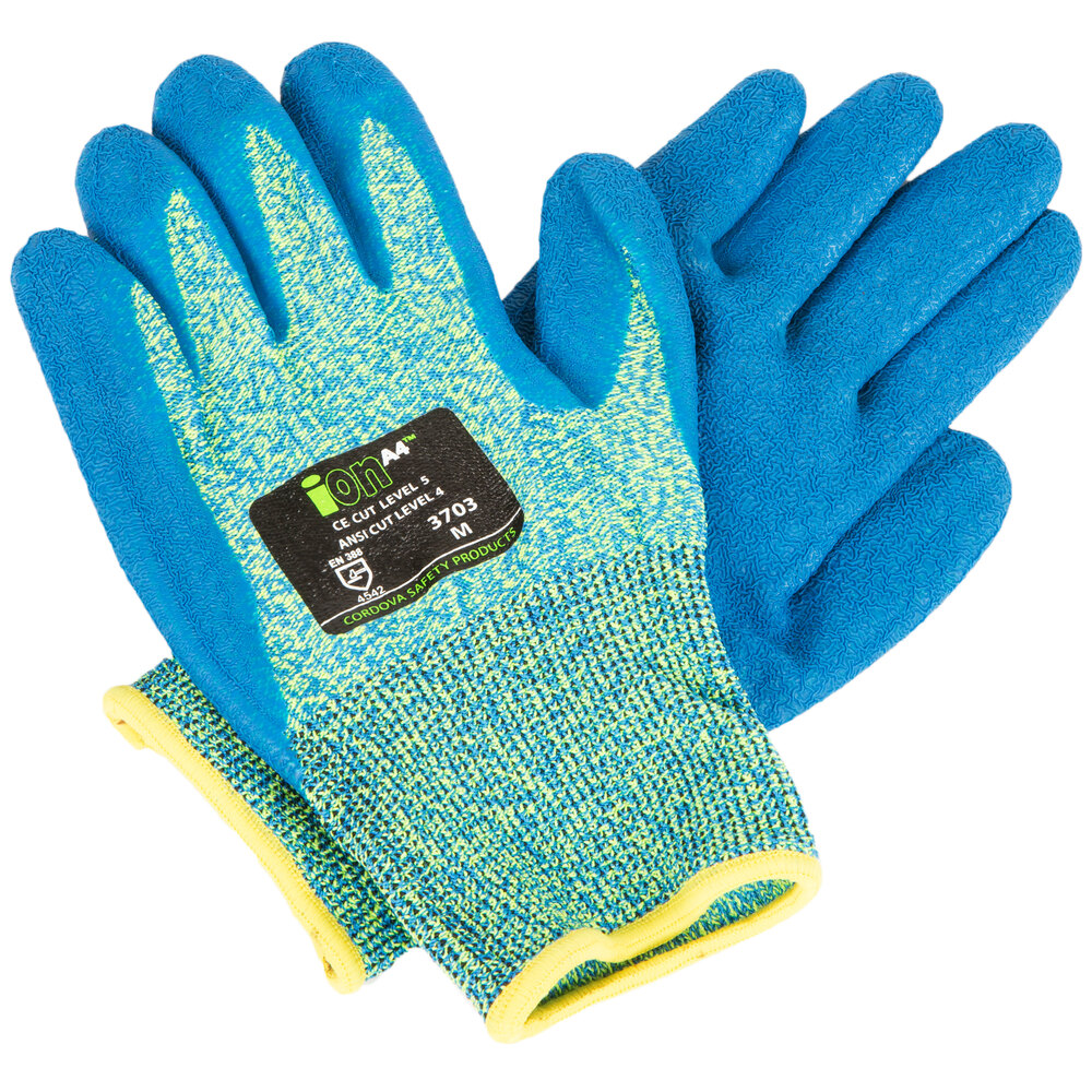 Cordova iON A4 Aqua HPPE / Glass Fiber Cut-Resistant Gloves with Blue ...