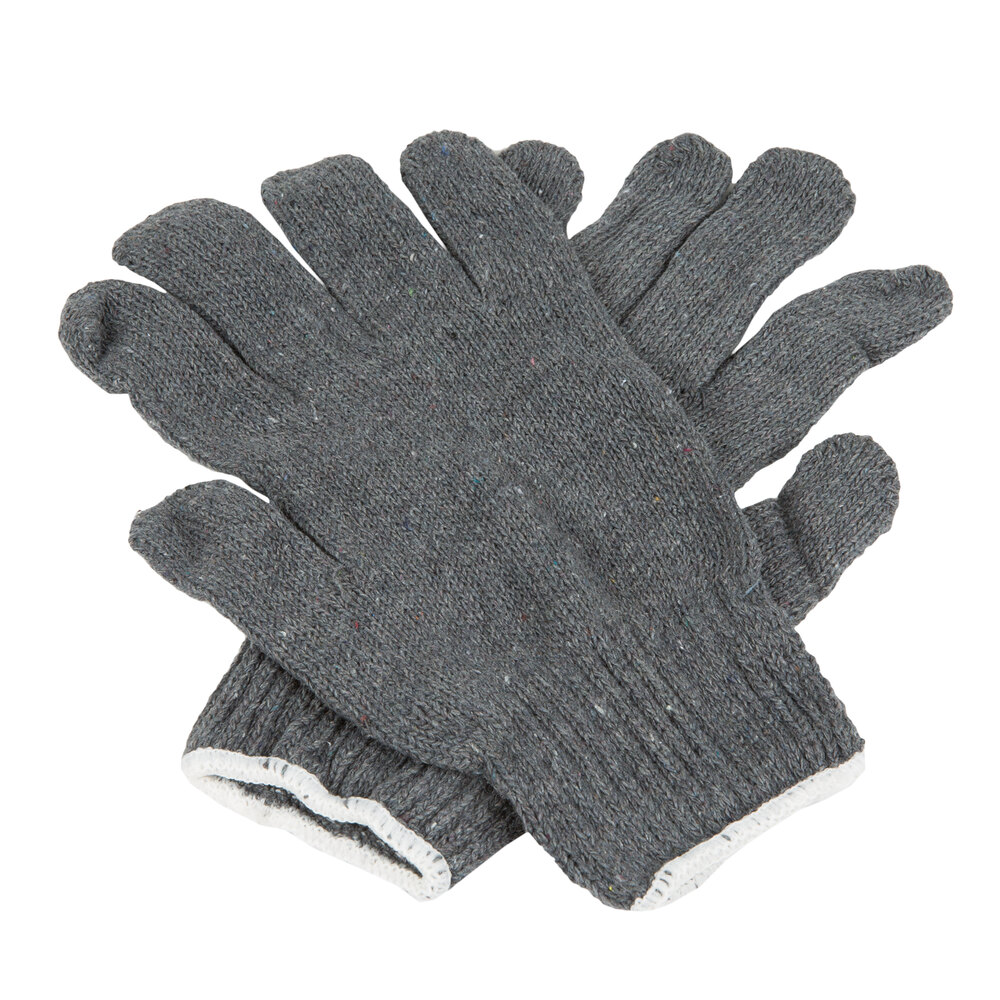 Cordova Heavy Weight Gray Polyester / Cotton Work Gloves - Small - 12/Pack