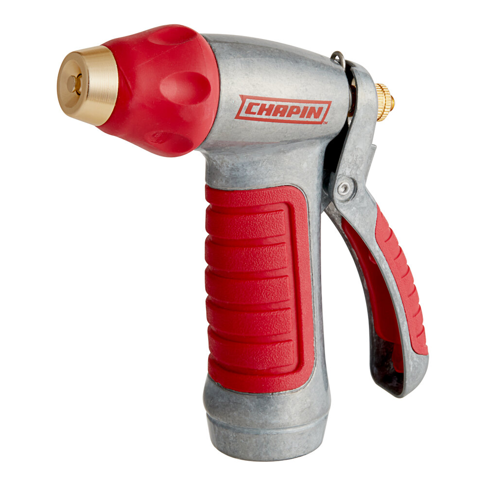 Chapin Die-Cast Metal Adjustable Insulated Garden Spray Nozzle with Red ...