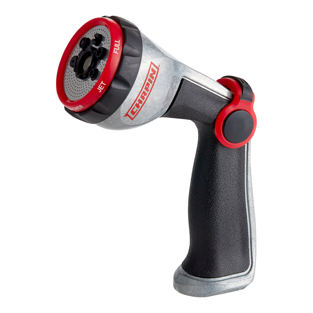 Chapin Die-Cast Metal 7-Way Deluxe Insulated Spray Nozzle with Black ...