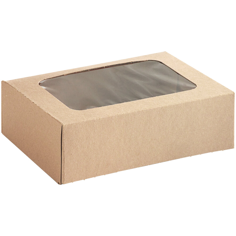 Baker's Lane 8" x 5 3/4" x 2 1/2" Kraft Auto-Popup Window Cookie ...