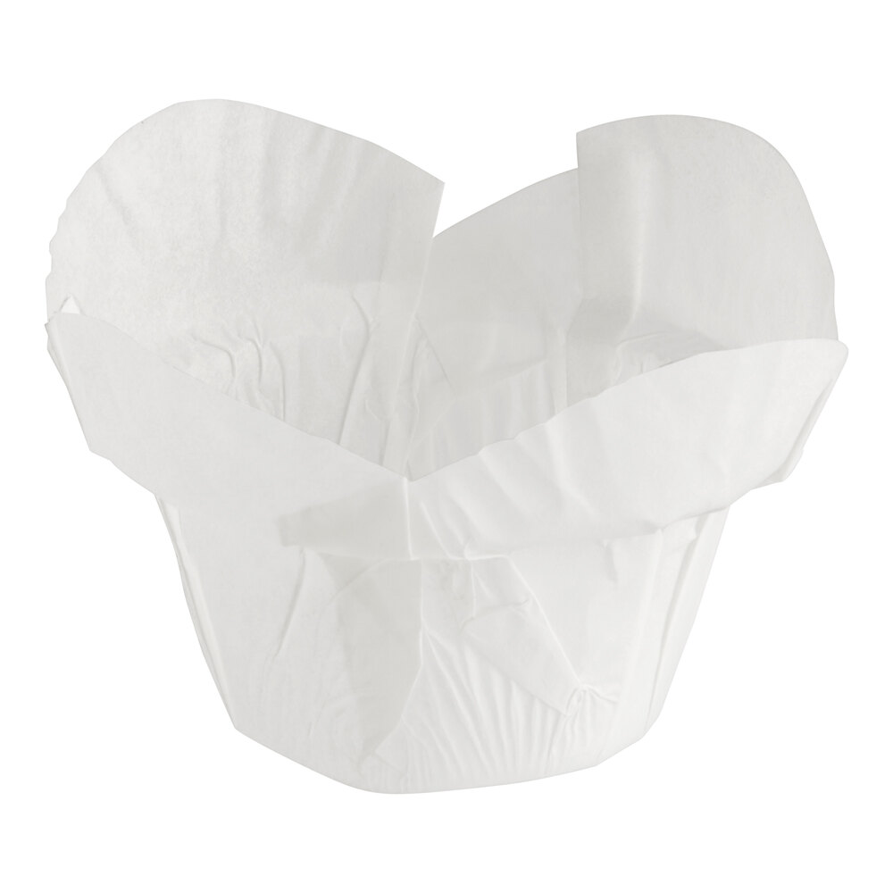 Baker's Lane 2" x 2 5/8" White Medium Rounded Muffin Wrap - 1,000/Case