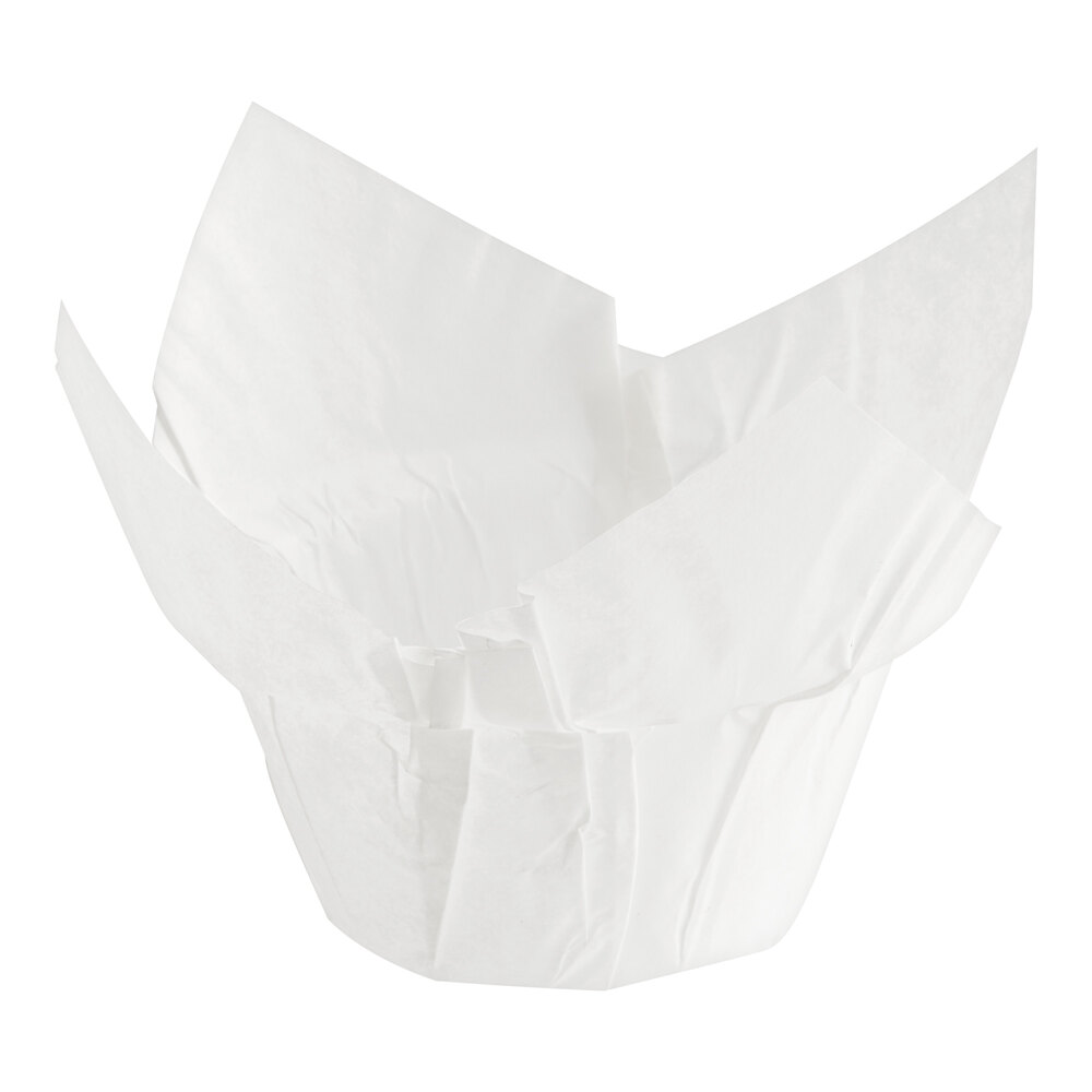 Baker's Lane 2" x 3 1/4" White Large High Crown Muffin Wrap - 1,000/Case