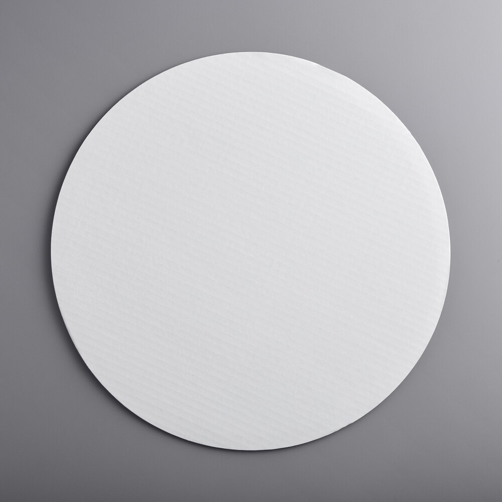 Baker's Lane 18" White Corrugated Grease-Resistant Cake Circle - 100/Case