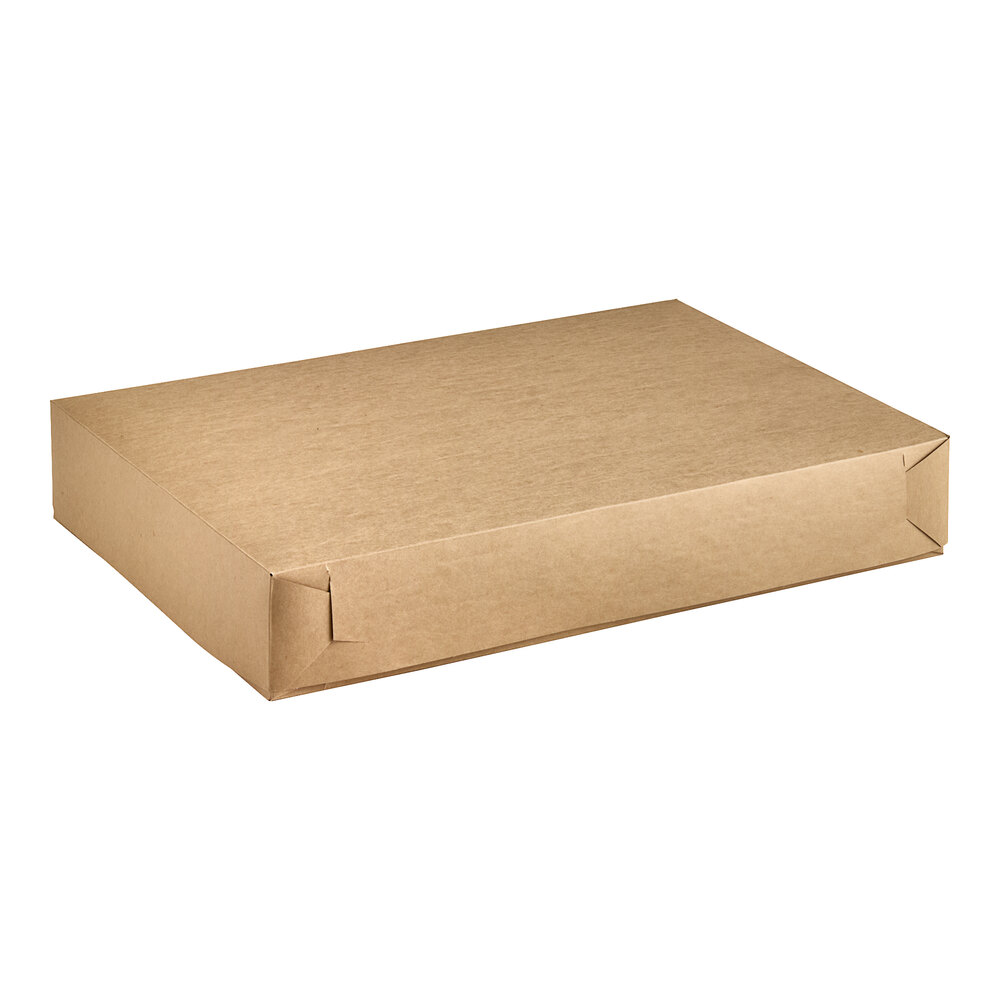 Baker's Lane 26" x 18 1/2" x 4" Kraft Full Sheet Cake / Bakery Box - 25 ...