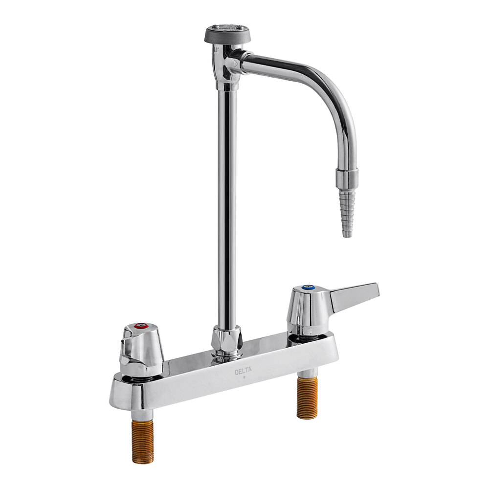 Delta Faucet W6740-10-C Deck-Mounted Laboratory Faucet with 6" Rigid ...