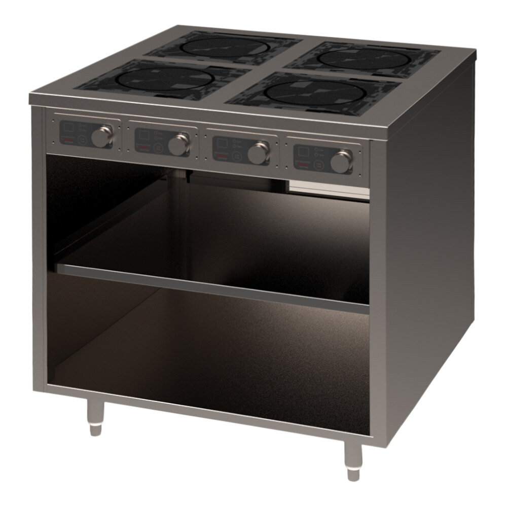 Spring USA BOH-3500 BOH Series 36" Slide-In Induction Cooking Cabinet ...