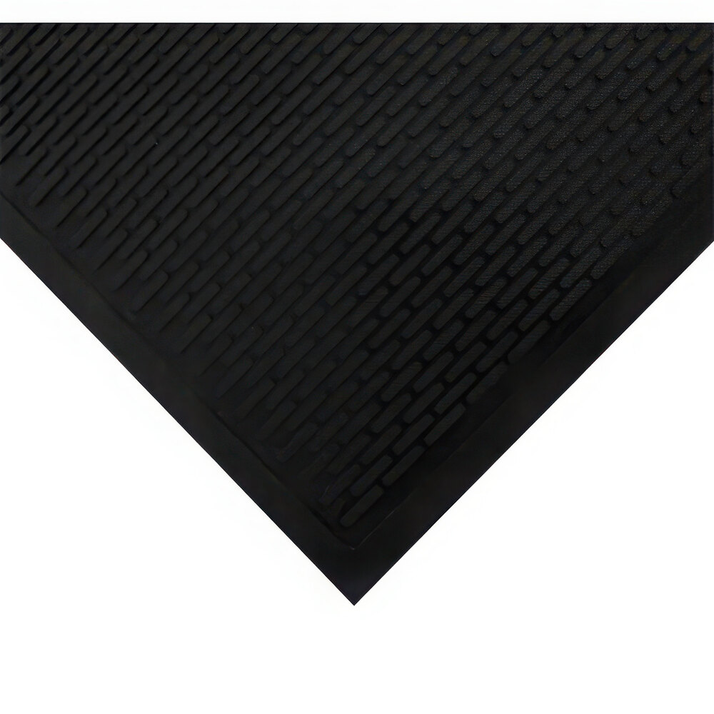M+A Matting SuperScrape 5555048100 4' x 8' Black Rubber Scraper Mat ...