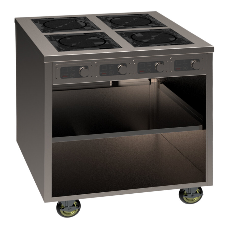 Spring USA BOH-2600C BOH Series 36" Mobile Induction Cooking Cart with ...