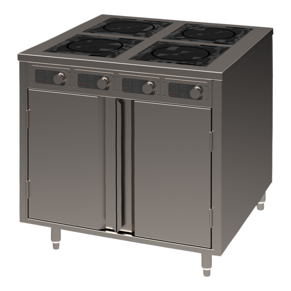 Spring USA BOH-1800D BOH Series 36" Slide-In Induction Cooking Cabinet ...