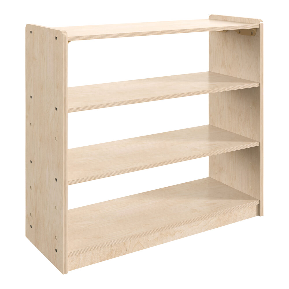 Flash Furniture Bright Beginnings 31 1/2" x 31 1/2" Wooden 3-Shelf Open ...