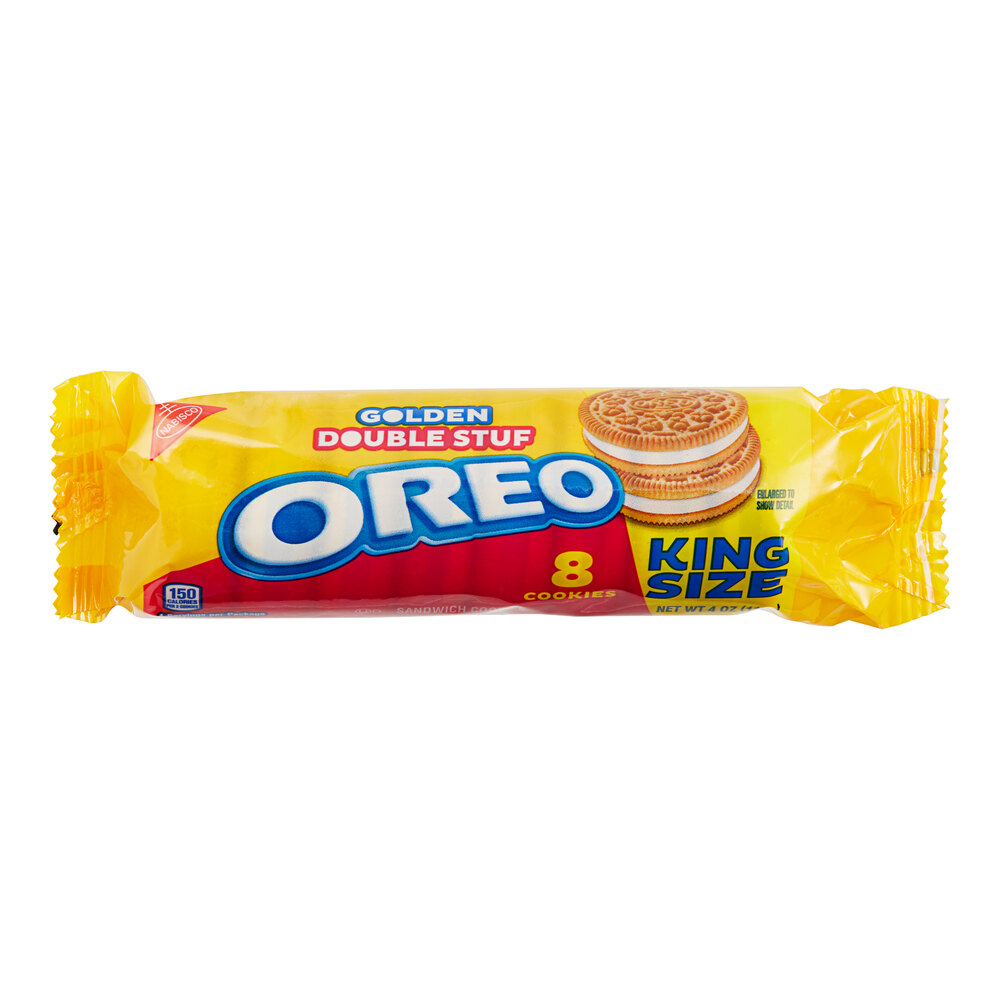 Nabisco Oreo King Size Double Stuf Golden Cookie Snack Pack 8-Count (4 ...