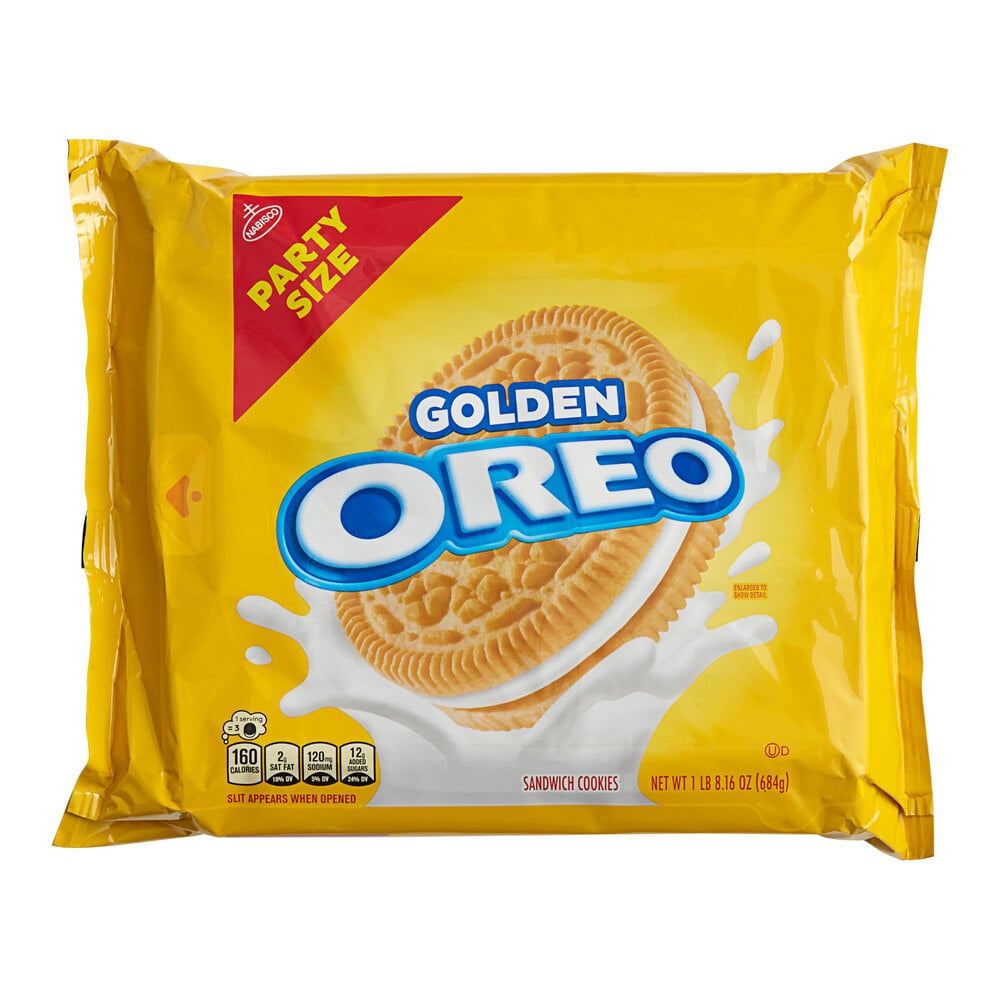 Nabisco Oreo Golden Cookie Party Pack 24.16 oz. - 8/Case
