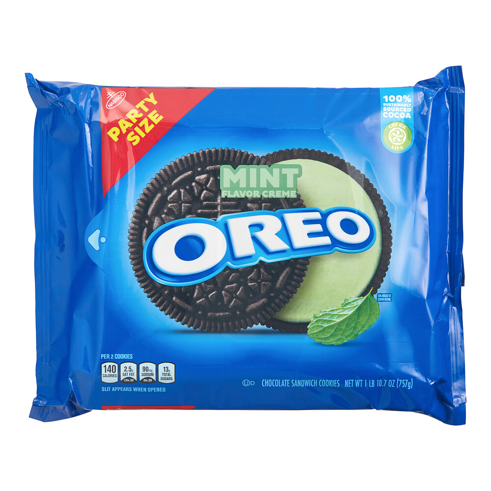 Nabisco Oreo Mint Cookie Party Pack 24.95 oz. - 8/Case