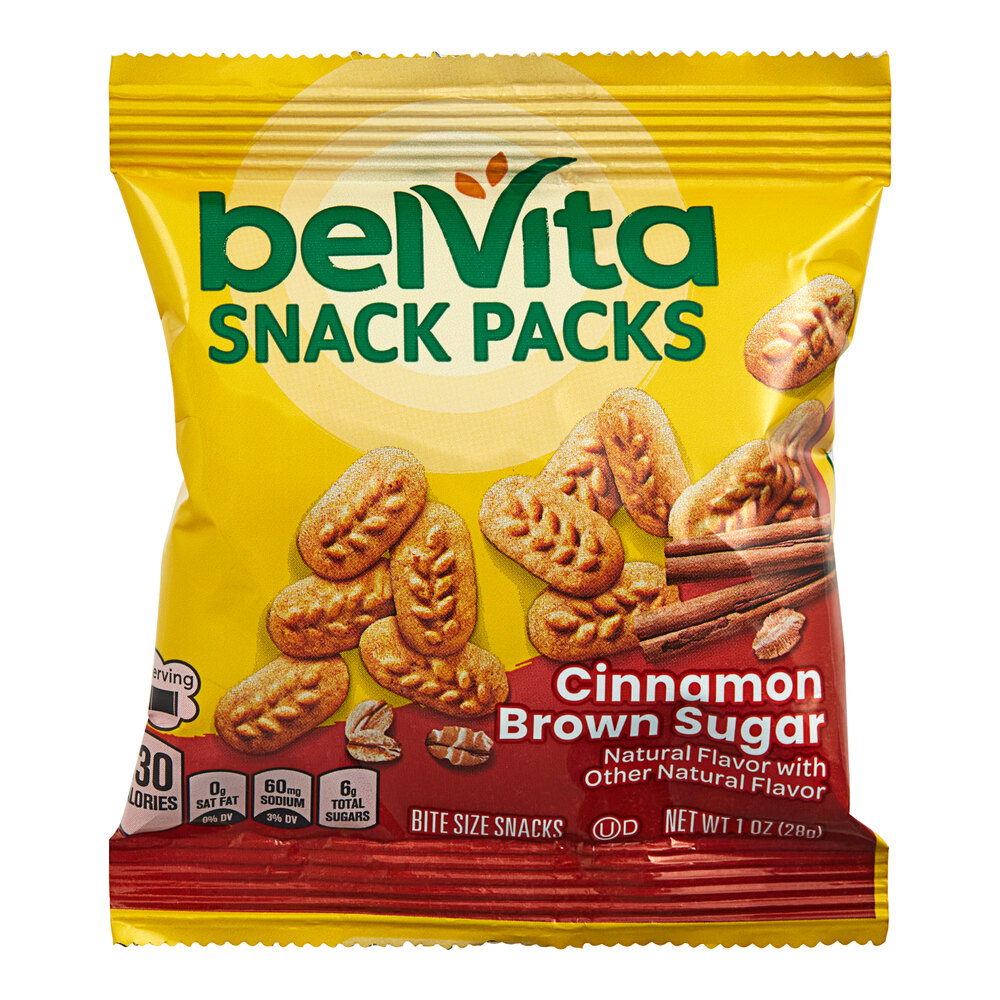 Nabisco belVita Cinnamon Brown Sugar Breakfast Biscuit Snack Pack 1 oz ...