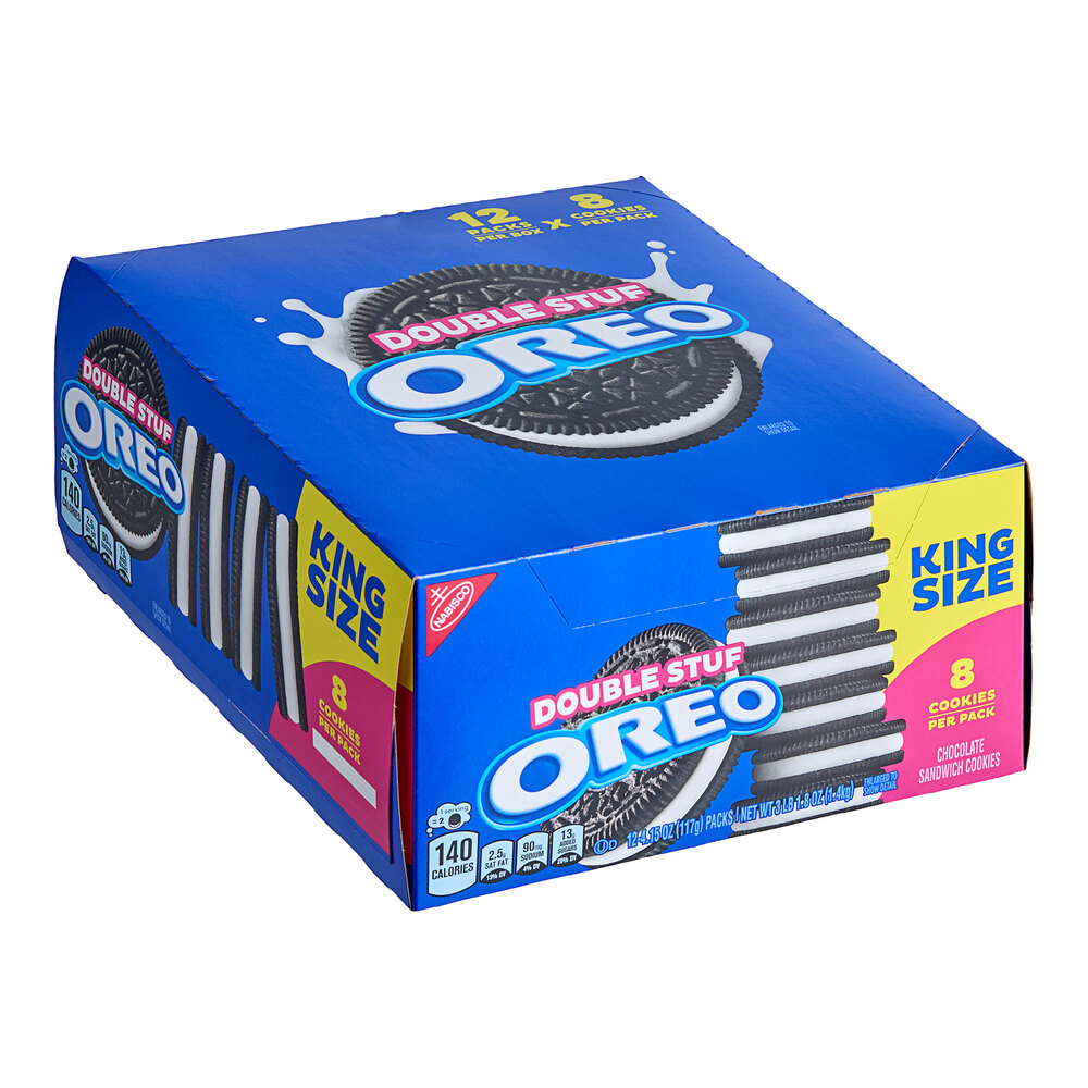 Nabisco Oreo King Size Double Stuf Cookie Snack Pack 8-Count (4.15 oz ...