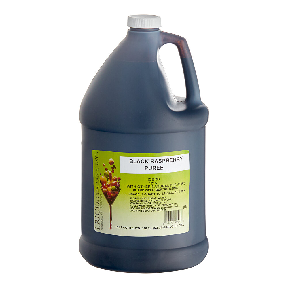 I. Rice Black Raspberry Hard Serve Ice Cream Puree 1 Gallon