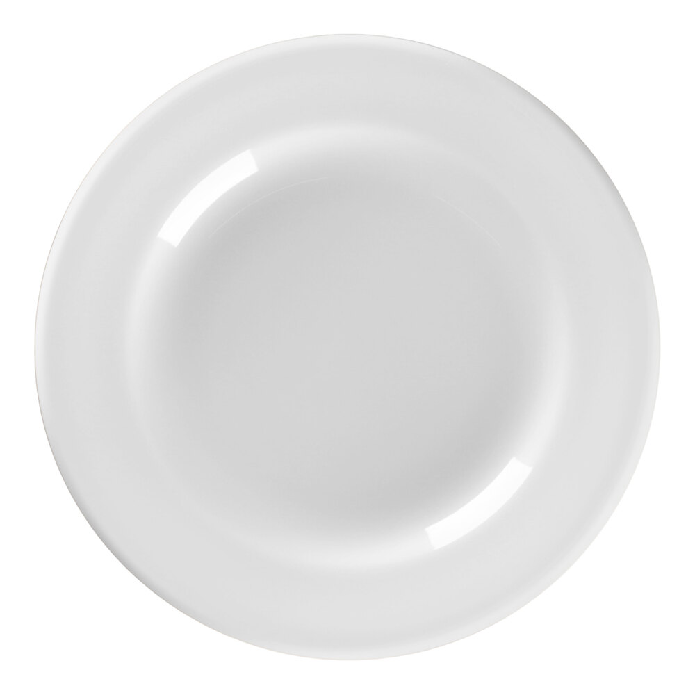 Rak Youngstown by SVS 9 5/8" Ivory Wide Rim China Flat Plate - 12/Case