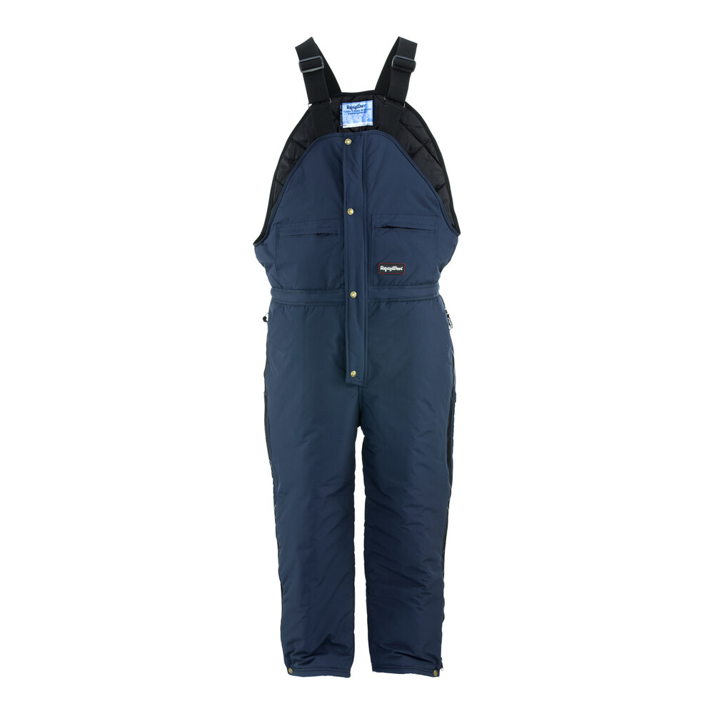 RefrigiWear ChillBreaker Navy Polyester Insulated Bib Overalls