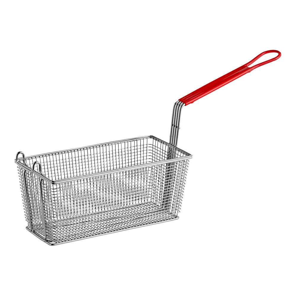 Pitco® A4500307 13" x 6 1/2" x 5 3/4" Double Fryer Basket with Red ...
