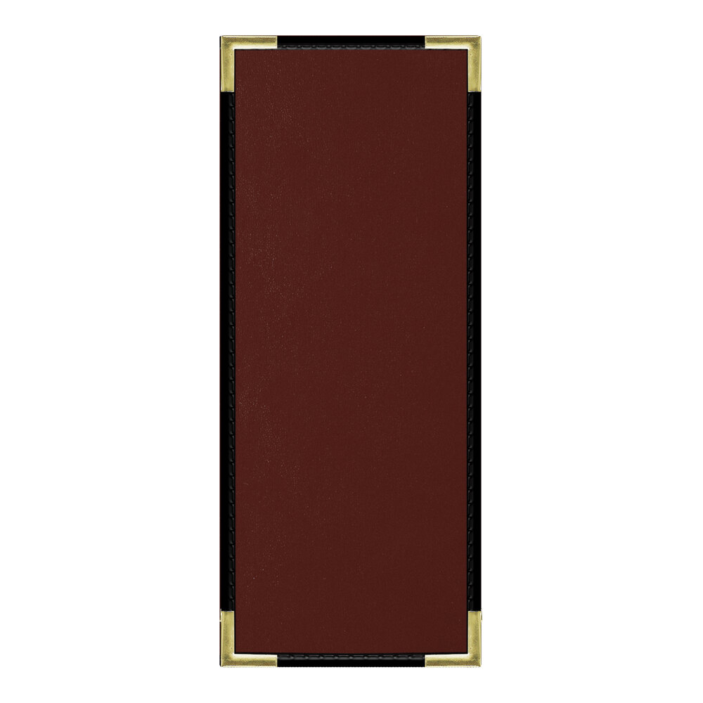 H. Risch, Inc. Oakmont 4 1/4" x 11" Wine 1 View Menu Cover