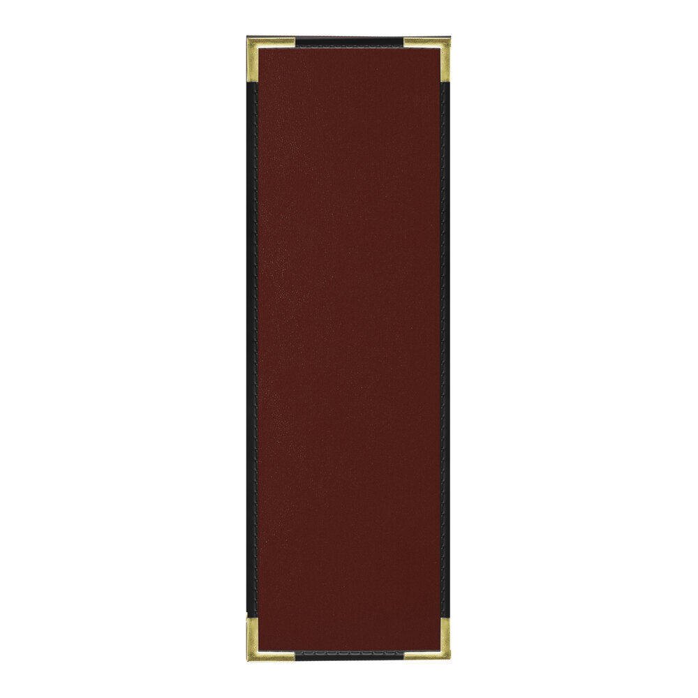 H. Risch, Inc. Oakmont 4 1/4" x 14" Wine 1 View Menu Cover