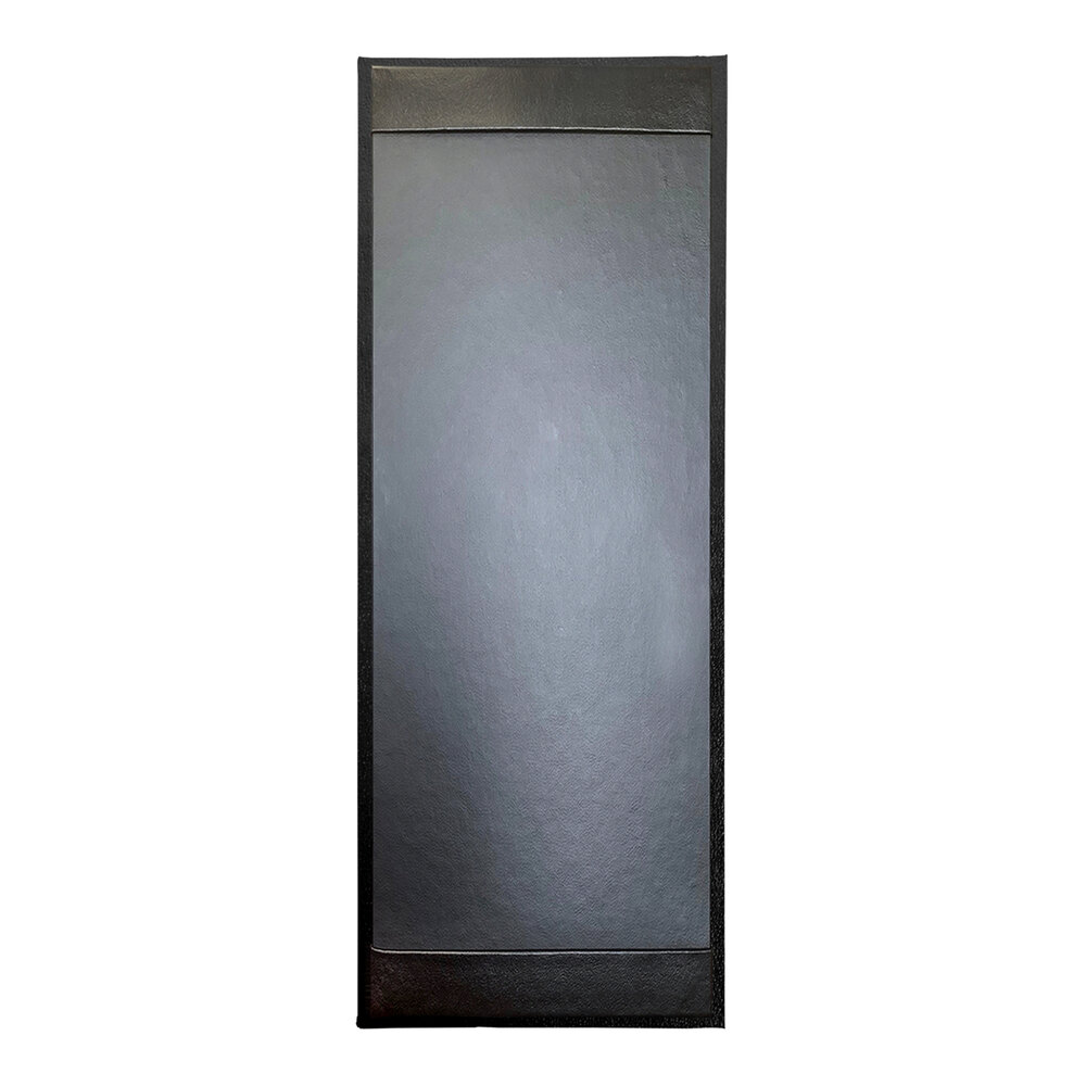 H. Risch, Inc. Oakmont 4 1/4" x 11" Black Double-Sided Menu Cover with ...