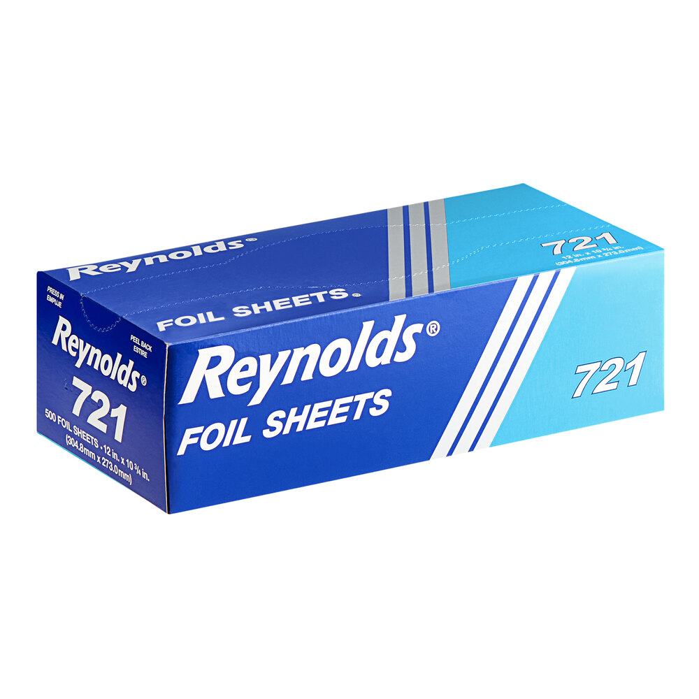 Reynolds 12" x 10 3/4" Standard Pop-Up Aluminum Foil Sheets - 500/Box
