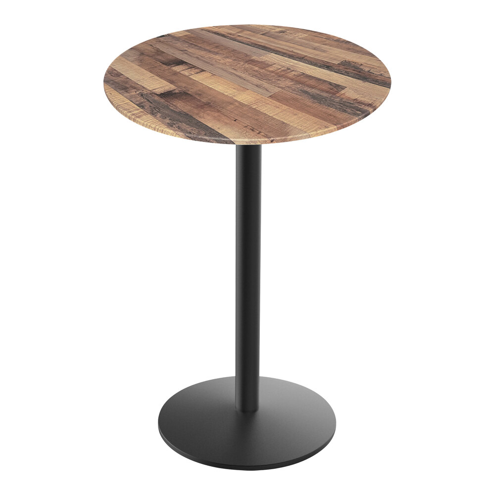 Holland Bar Stool EuroSlim 32" Round Rustic Wood Indoor / Outdoor ...