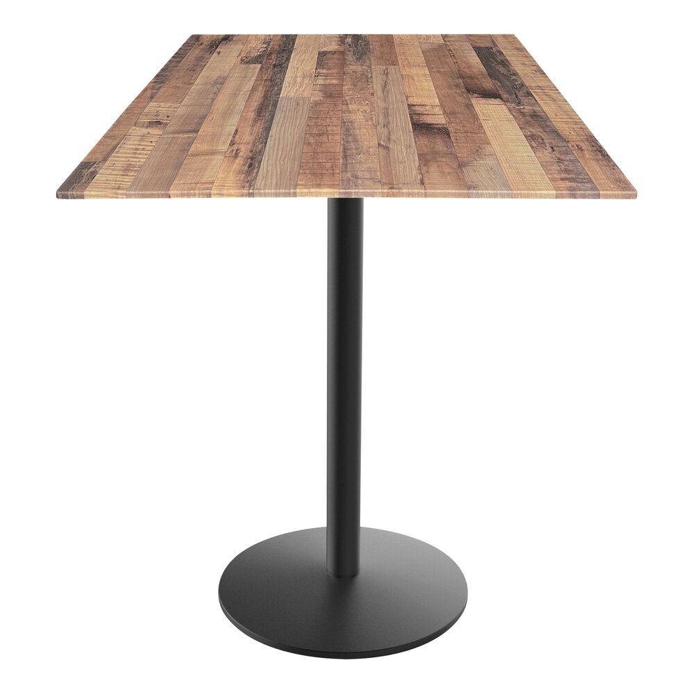 Holland Bar Stool EuroSlim 32" x 32" Rustic Wood Indoor / Outdoor ...