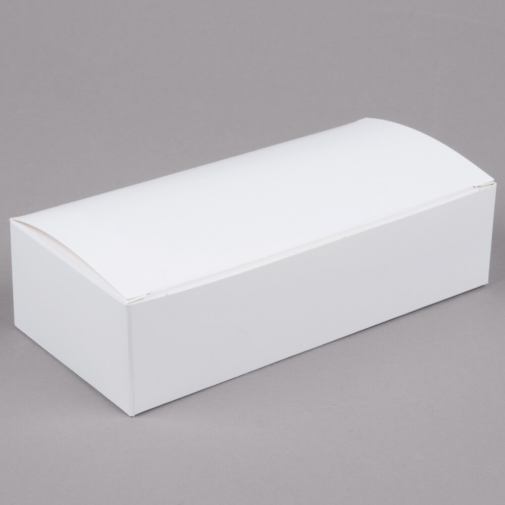 Baker's Lane 1 lb. White 1-Piece Auto-Popup Candy Box - 250/Case