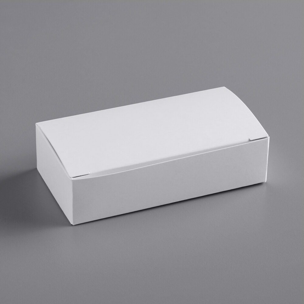 Baker's Lane 1/4 lb. White 1-Piece Auto-Popup Candy Box - 250/Case
