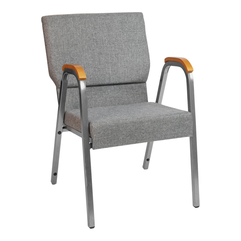 Flash Furniture Hercules Series 21" Gray Church Chair with Silver Vein ...