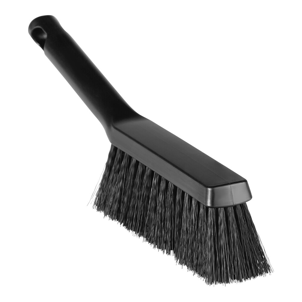 Vikan ColorCore 451119 11 7/8" Black Bench Brush with Medium Bristles