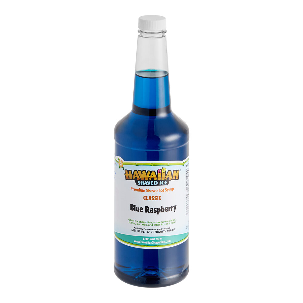 Hawaiian Shaved Ice Blue Raspberry Snow Cone Syrup 32 fl. oz.
