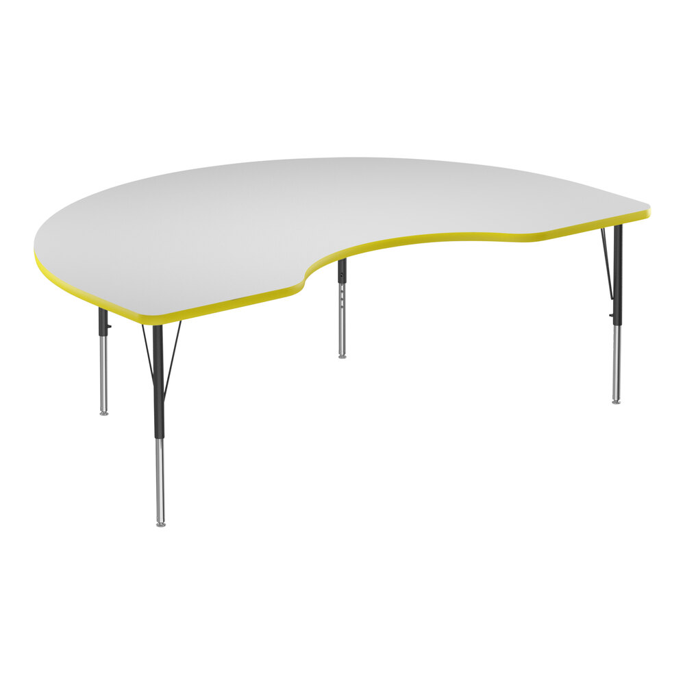 Correll 48" x 72" Kidney White 19"-29" Adjustable Height High-Pressure ...