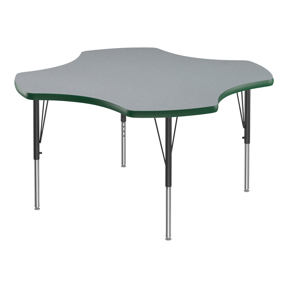 Correll 48" Clover Gray Granite 19"-29" Adjustable Height Thermal-Fused ...