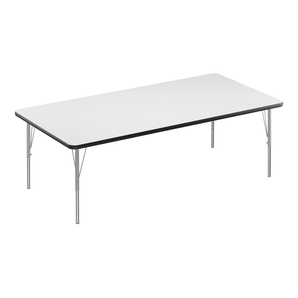 Correll Deluxe 36" x 72" Rectangular White 19"-29" Adjustable Height ...