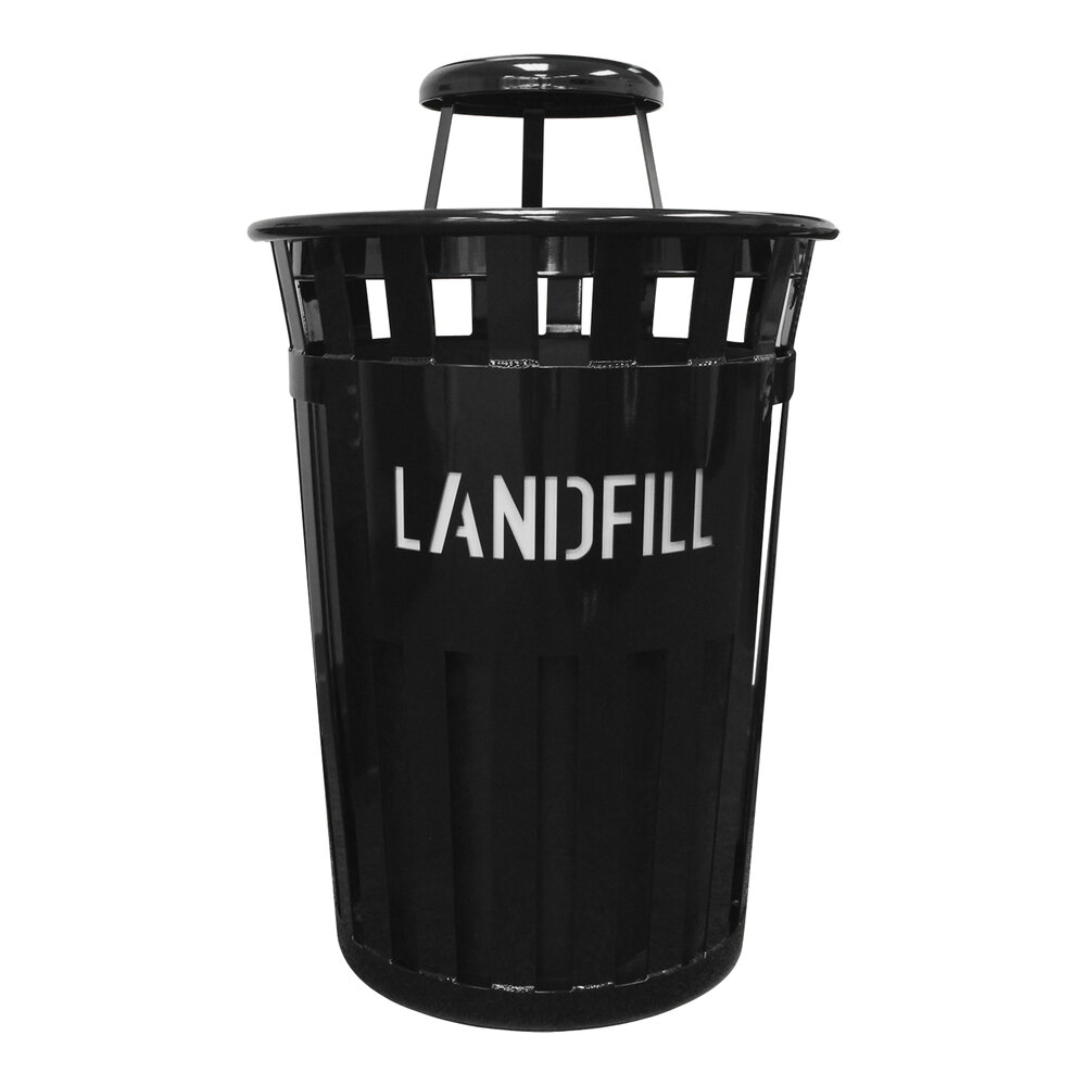 Witt Industries Oakley Eco M3601LF-RC-BK 36 Gallon Black Outdoor ...