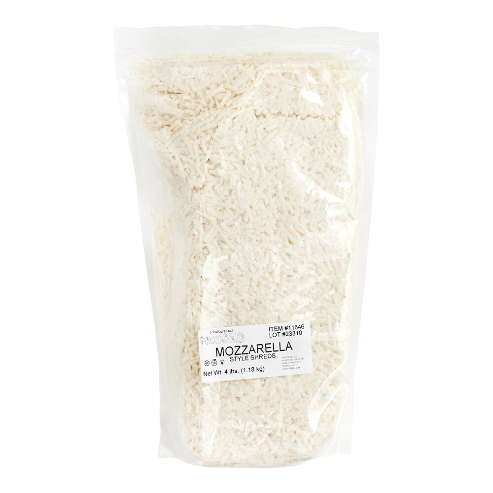 Moocho Vegan Shredded Mozzarella-Style Cheese 4 lb. - 2/Case