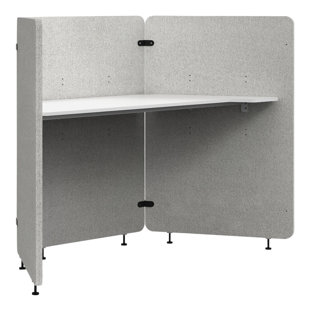 Luxor Reclaim 73" x 32" x 54 1/2" Gray / White PET / Melamine 3-Panel ...
