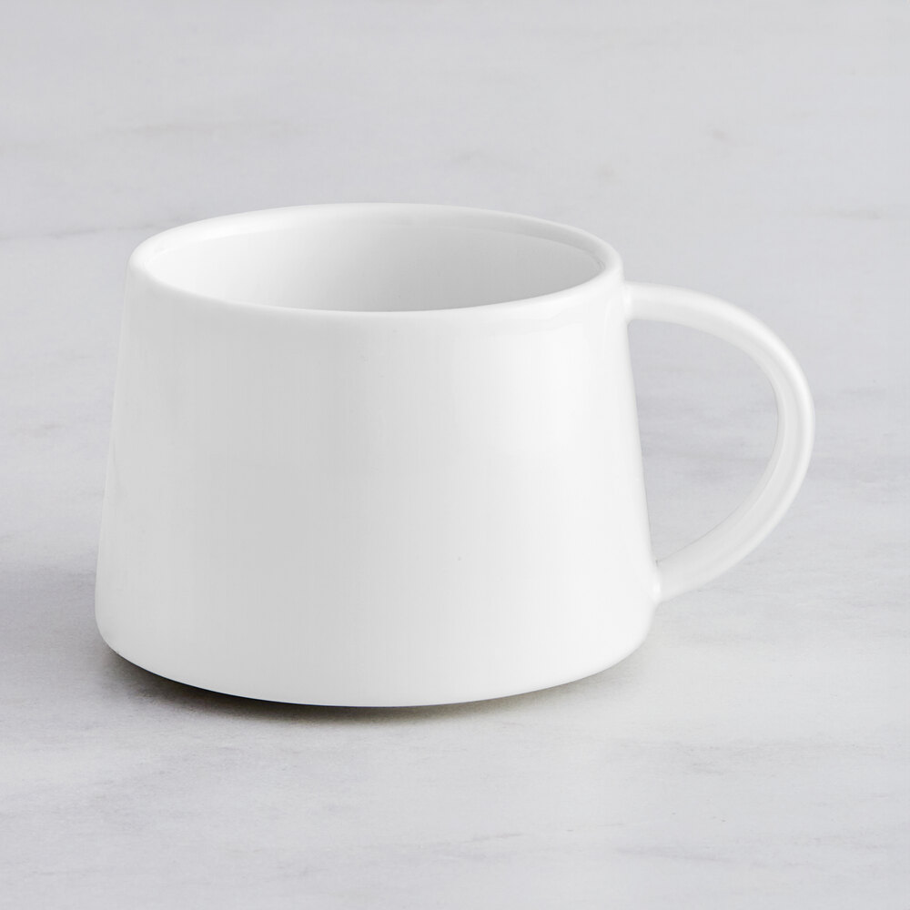 Acopa Lore 8.5 oz. Bright White Stackable Porcelain Cup - 24/Case