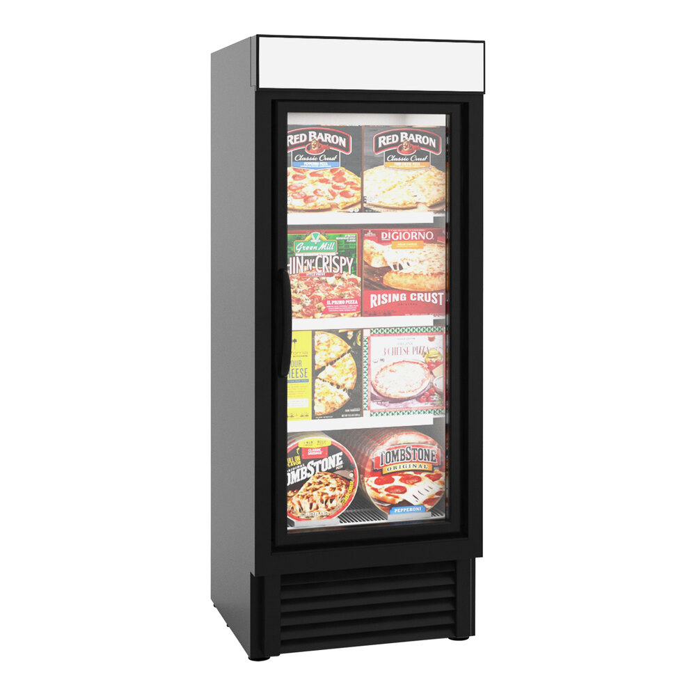 Hussmann VRL1B1A microSC 30" Black Glass Door Reach-In Merchandiser ...