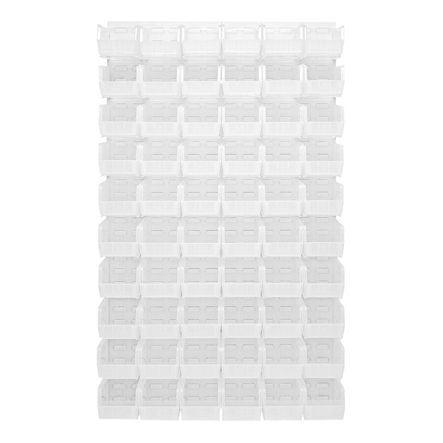 Quantum 36" x 61" Oyster White Steel Louvered Panel with (60) 10 7/8" x ...