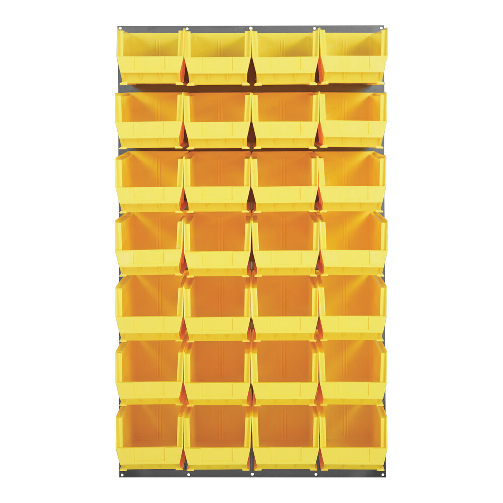 Quantum 36" x 61" Gray Steel Louvered Panel with (28) 14 3/4" x 8 1/4 ...