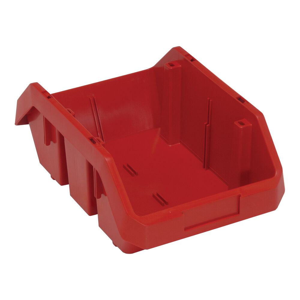 Quantum QuickPick 12 1/2" x 8 3/8" x 5" Red Polypropylene Storage Bin ...